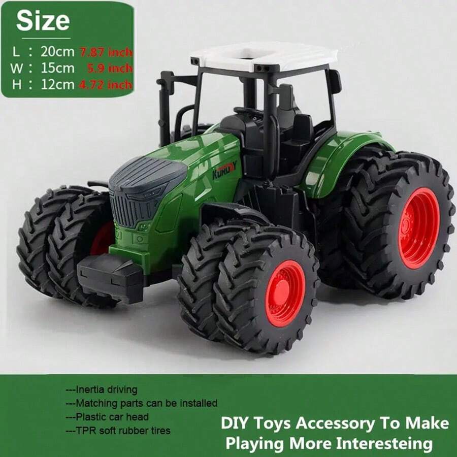 Farmer Tractor & Engineering Truck Model, Static Farm Transport Vehicle ...