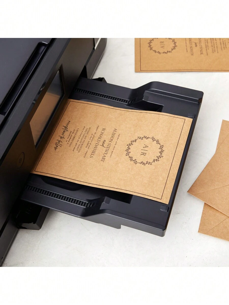 50 Pack Blank Cards and Envelopes 5x7, Kraft Paper A7 Notecards for DIY ...