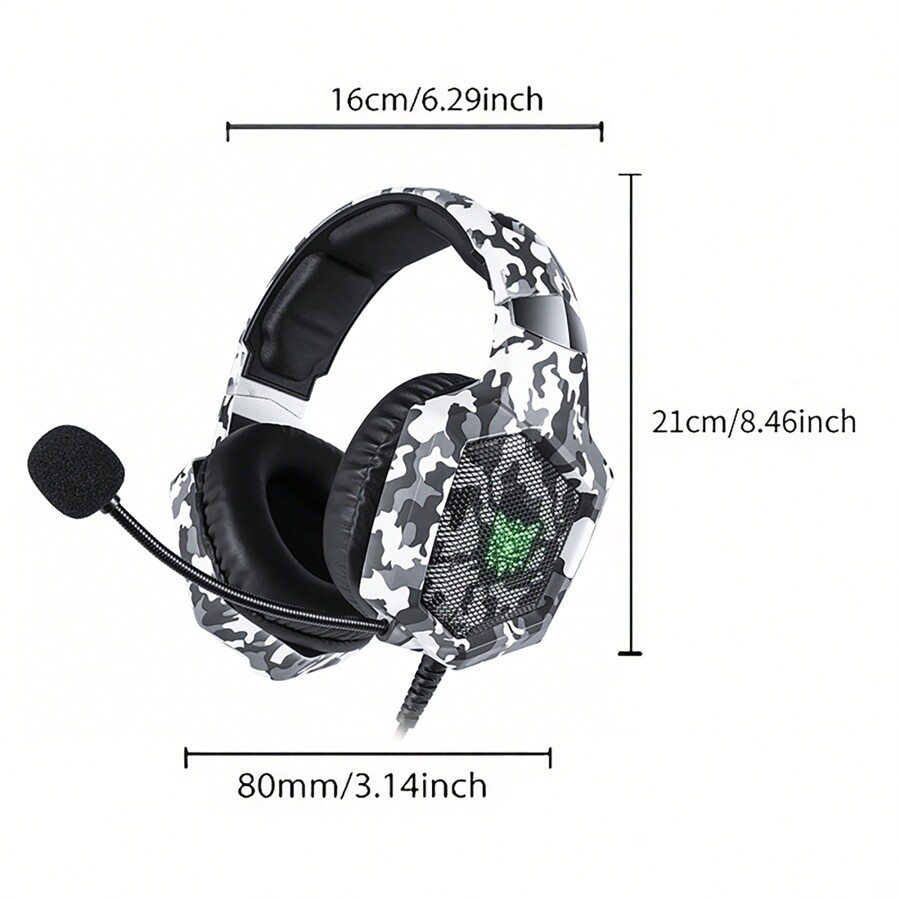 ONIKUMA K8 Gaming Headphones With Flexible HD Mic RGB Light Surround ...