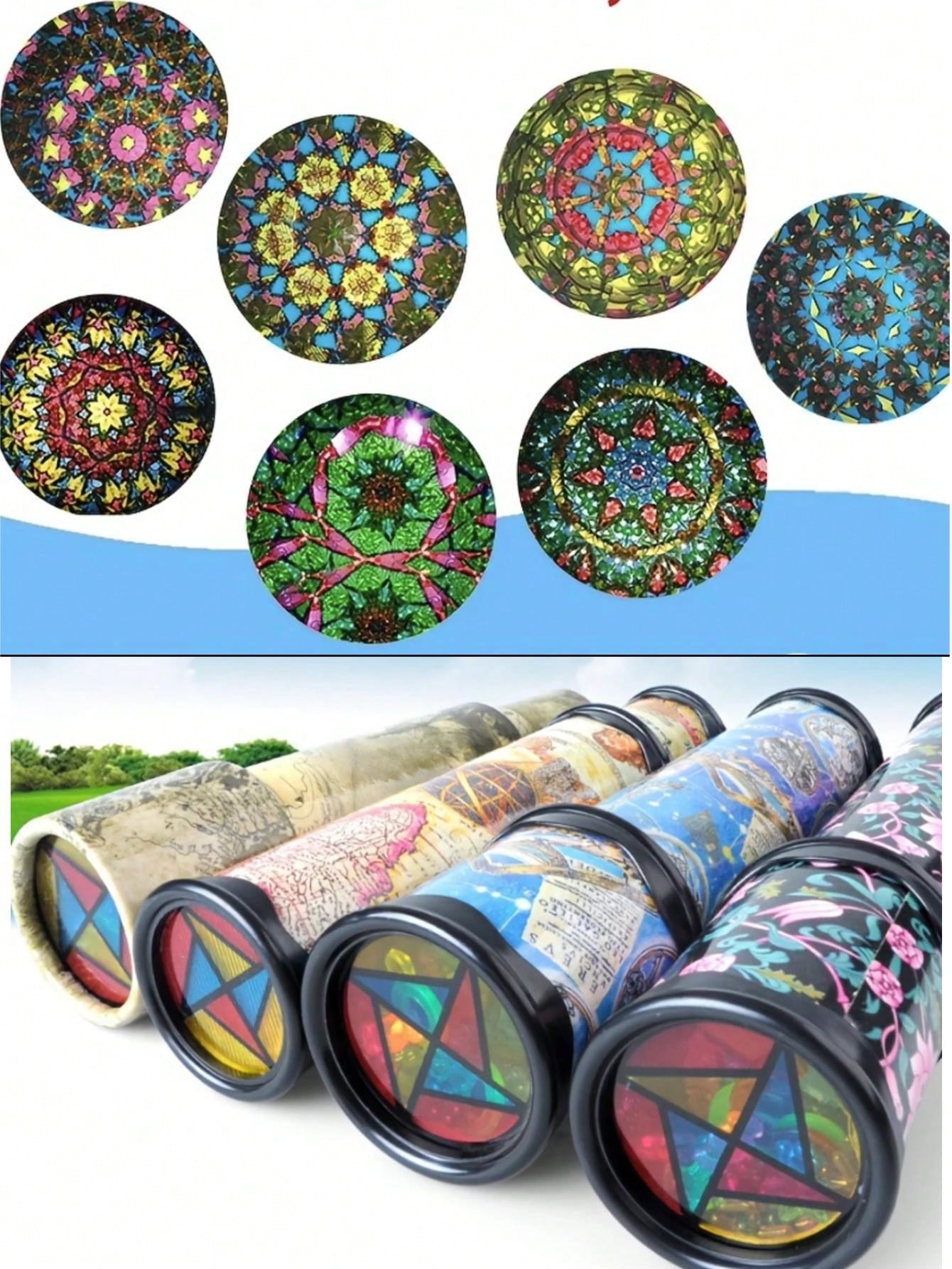 1pc Mini Triangular Prism Kaleidoscope, Non-Extendable Rotatable ...