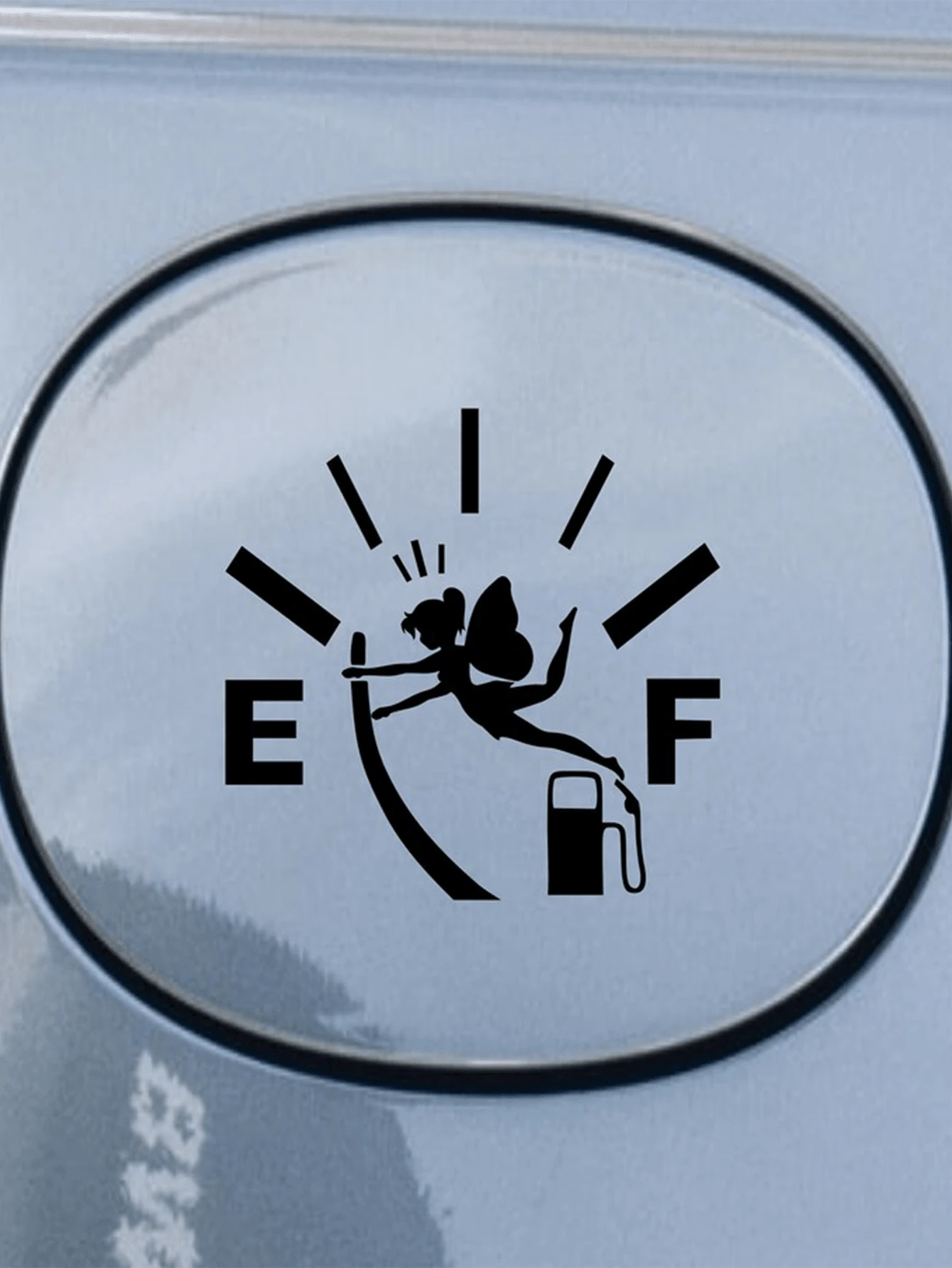 RandySticker Gas tank door decal, gas gauge fairy decal, gas gauge ...