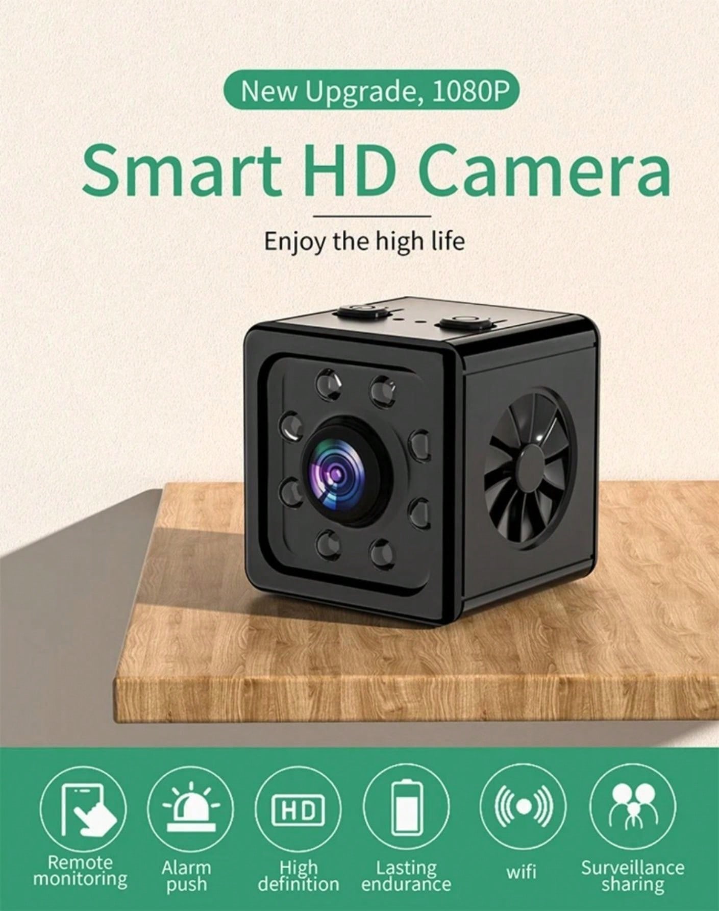 [New Wifi Surveillance Camera ]1080P HD Night Version Mini Camera IP ...