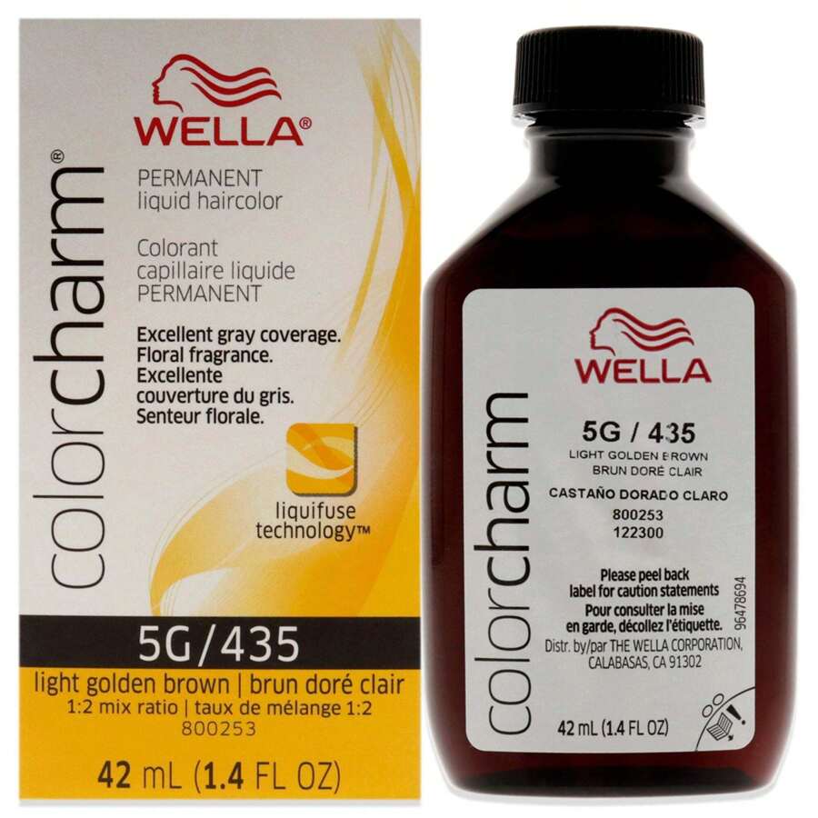 WELLA Color Charm Permanent Liquid Haircolor - 435 5G Light Golden ...