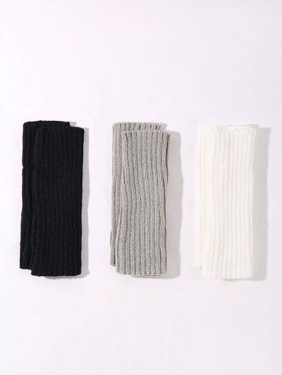 3 Pairs Cute Arm Warmers Kawaii Half Finger Y2K Adorable Accesspties ...