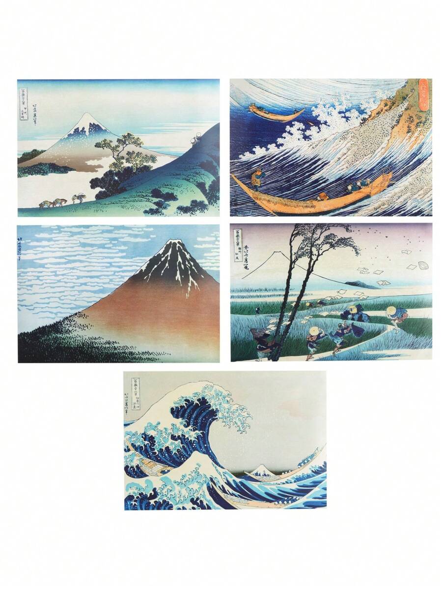 20-Pack Katsushika Hokusai Art Posters, Matte Lamination, Features The ...