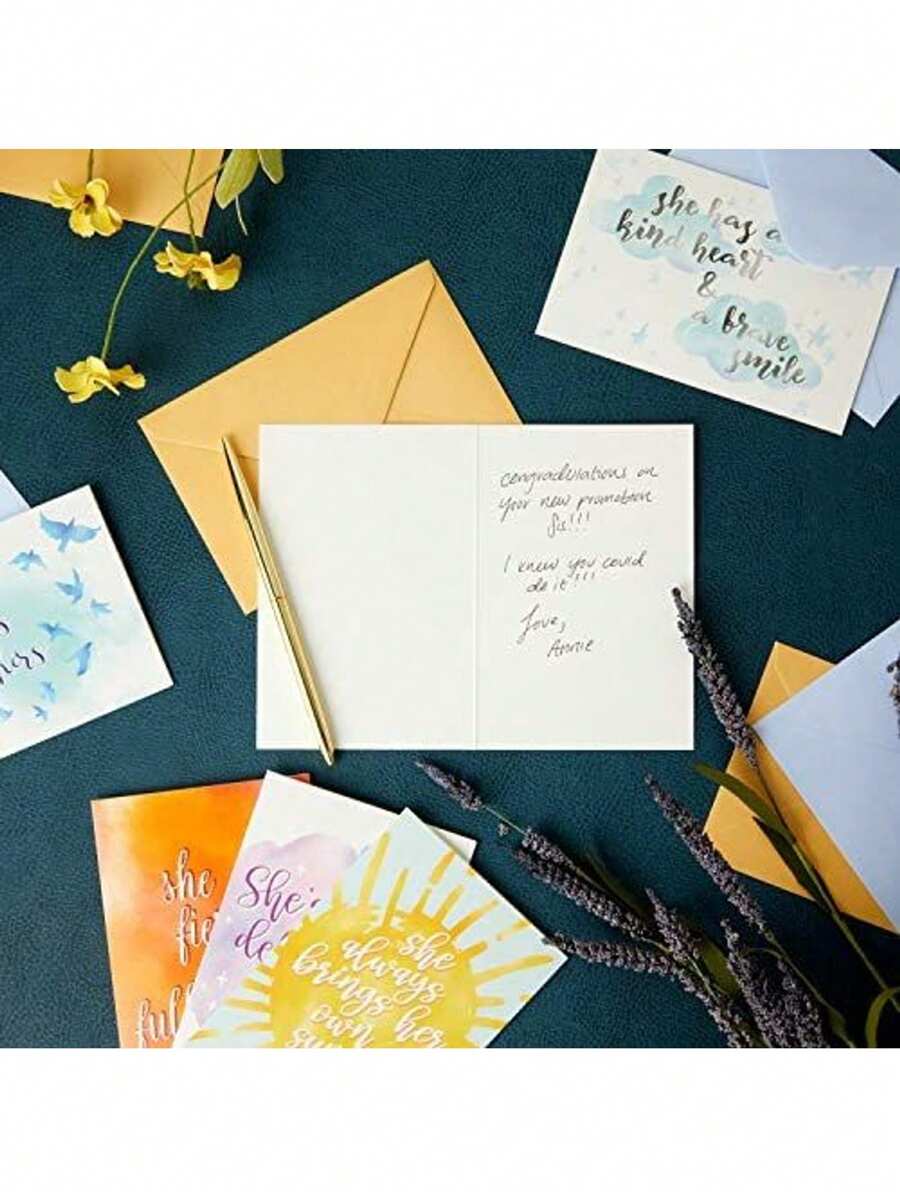 36 Pack Positive Affirmation Greeting Cards with Envelopes, 6 ...