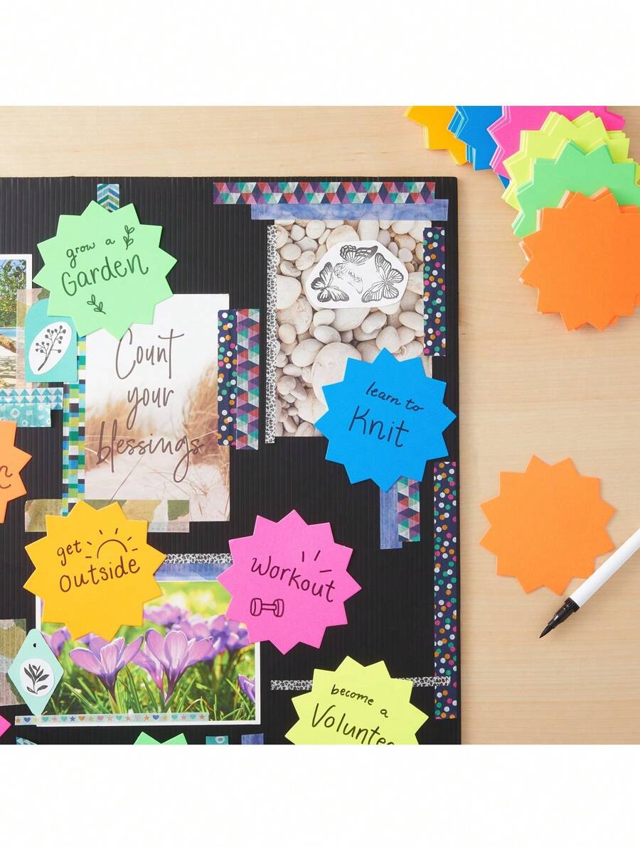 120-Pack Bulletin Board Decorations, Blank Cutouts, Starburst Signs for ...