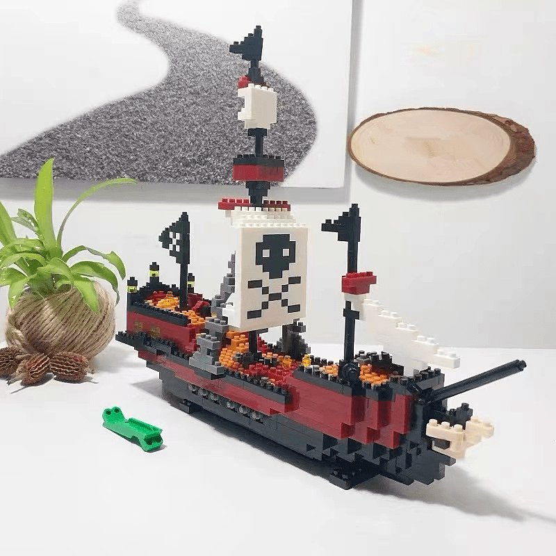 Diy Nautical Ship Building Block Toy Set Pirate Ship Adventure Creative ...