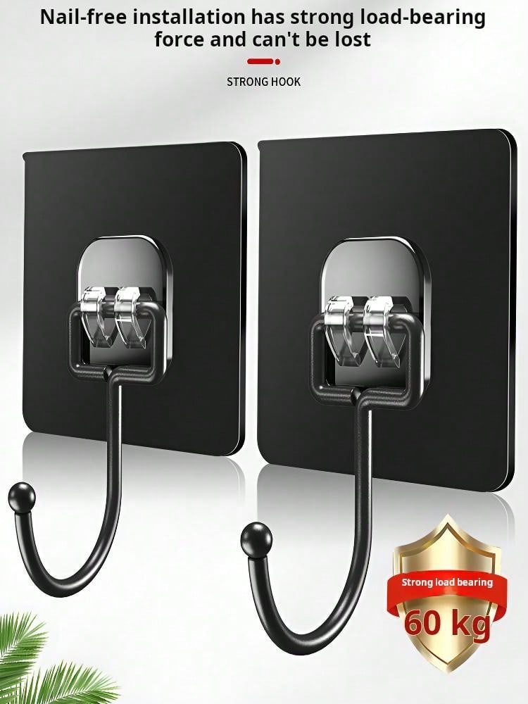20 Pezzi/10 Pezzi/5 Pezzi Ganci Adesivi Neri Senza Foratura Con Design ...