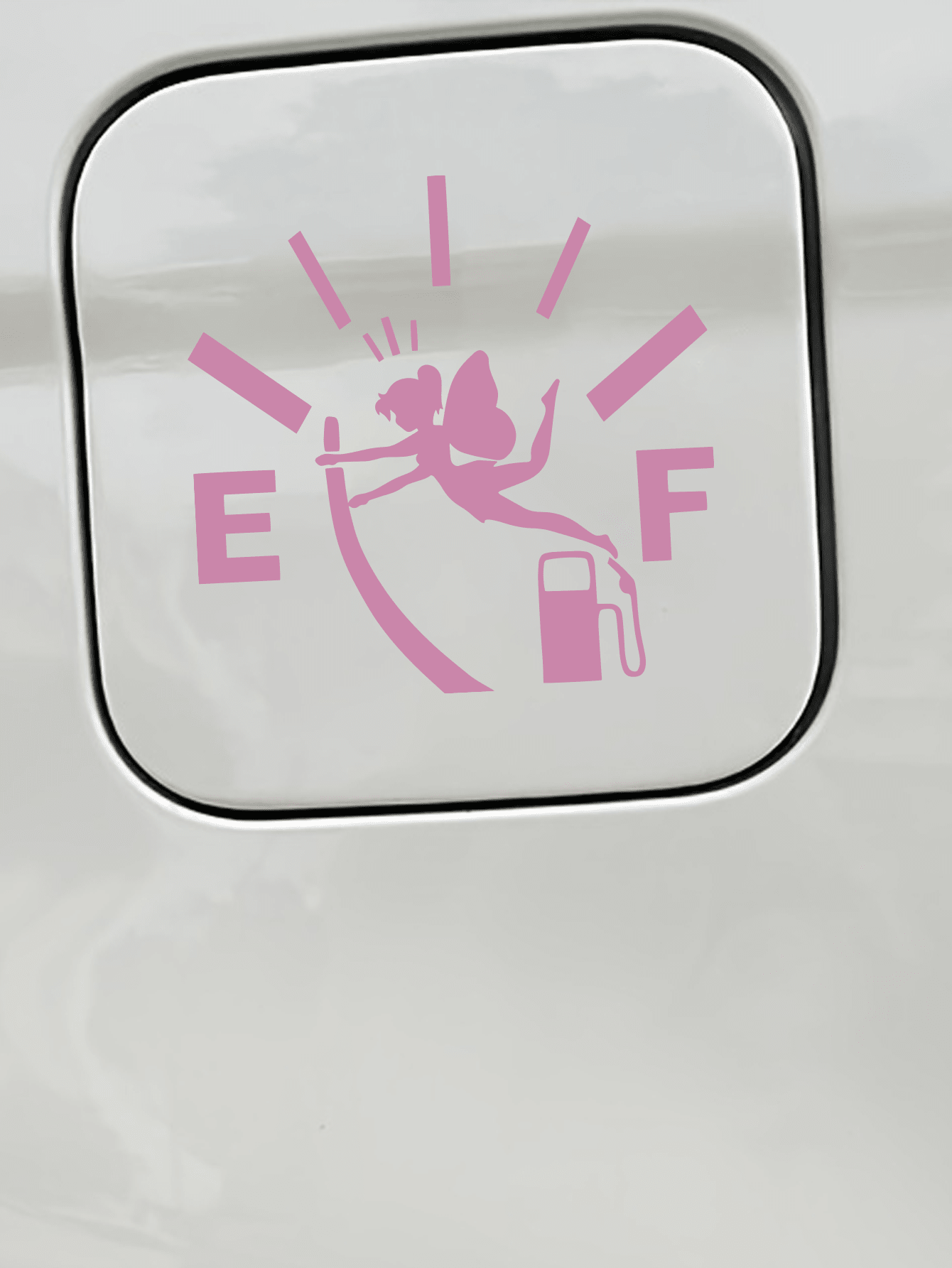 Gas tank door decal, gas gauge fairy decal, gas gauge decal, funny gas ...