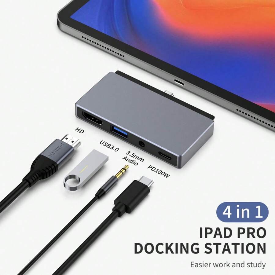Adaptador Multipuerto Usb C Hub Para Ipad Pro - Usbc Hub 4 En 1 Con Pd ...