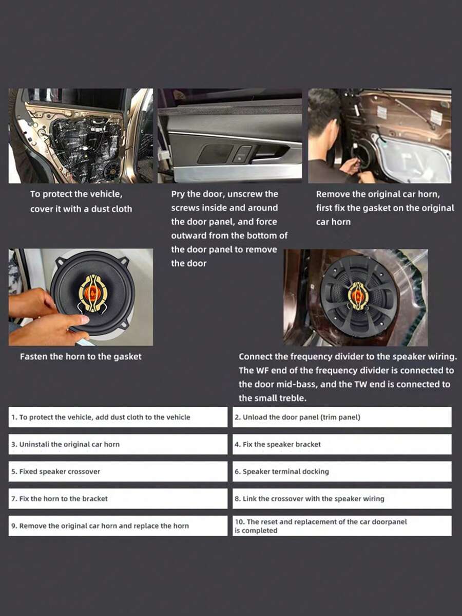 1 Set BEMINES KL-50B 5" 500W High-End Aluminum Alloy Automotive Coaxial ...