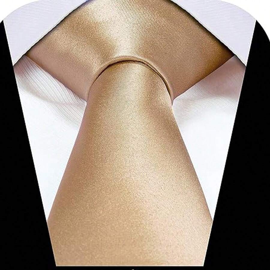 1pc Solid Satin Tie Pure Color Necktie Mens Ties, Solid Color Tie Mens ...