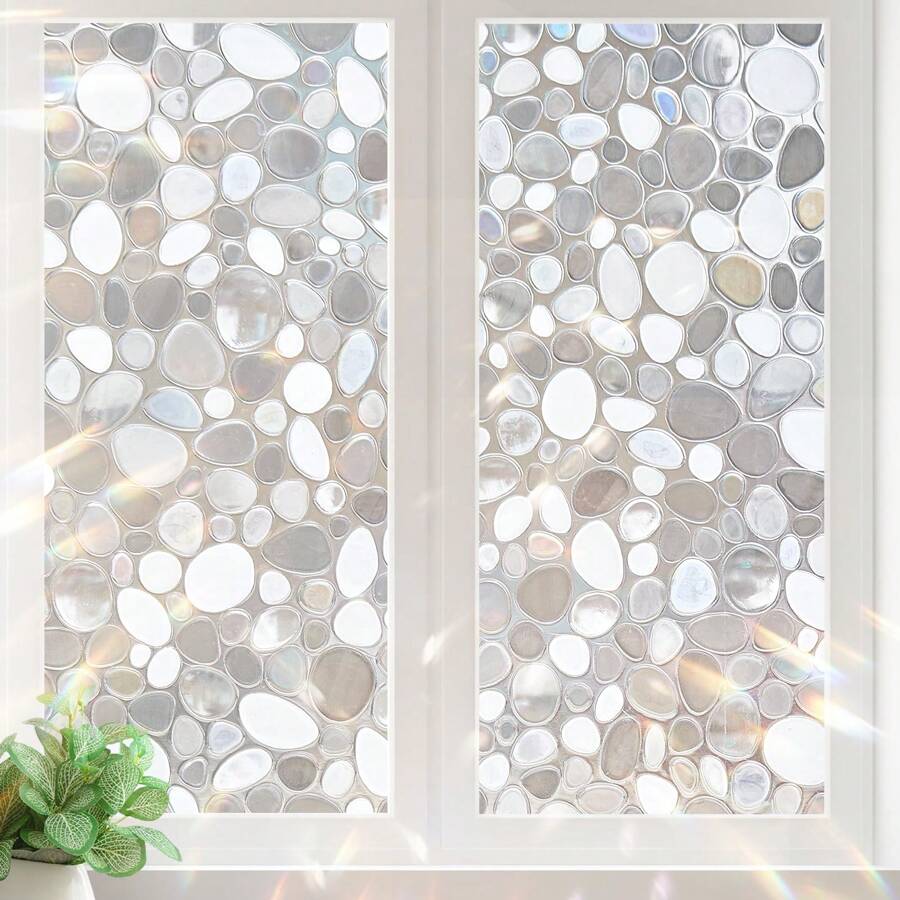 1 Piece Of Window Film Privacy 3D Cobblestone Frosted Privacy Film ...