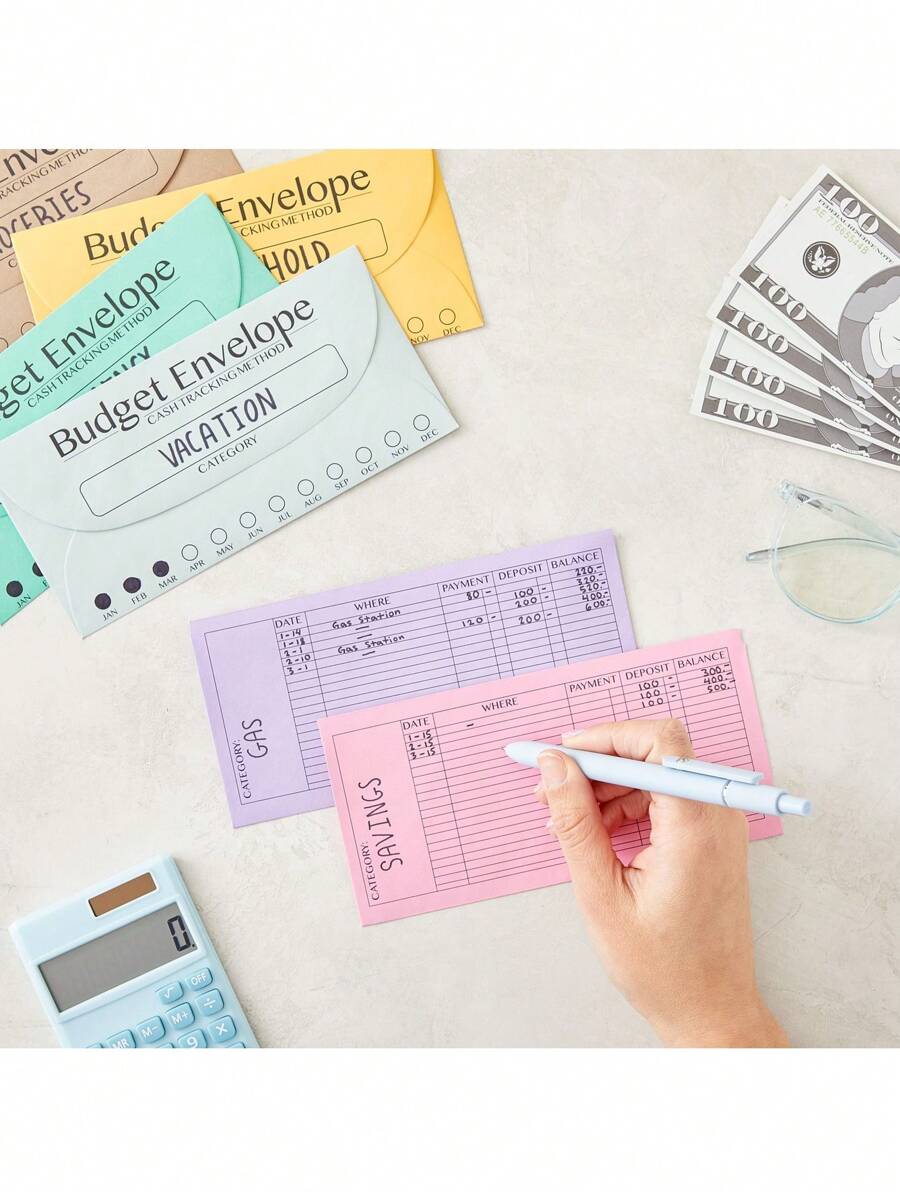 96 Pack Bulk Budget Envelopes for Cash System, Budgeting Tracker Binder ...