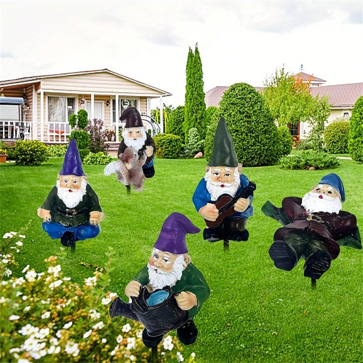 1pc Metal Dwarf Old Man As A Gift To His Family. The Old Man Watering ...