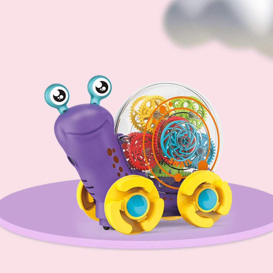 [Green] Electric Light Projection Gear Snail Toy With Music For ...