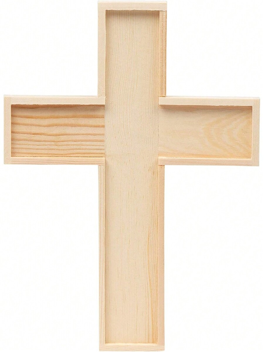 12 Pack Unfinished Wooden Cross Cutouts, Sunday School Crafts, Easter ...