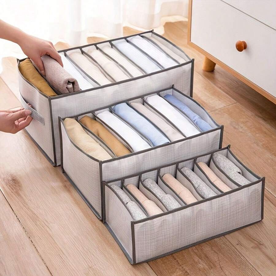 1pc Large Wardrobe Clothes Organizer 7 Grids/ 9 Grids, Folded Clothes ...
