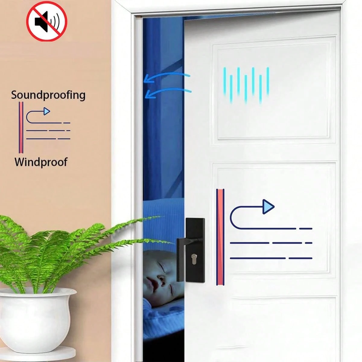 ドア窓用シールストリップ 大口径 密着性 強力接着剤 気密性 ドア枠用 D型ゴム シール 6m巻 | SHEIN JAPAN