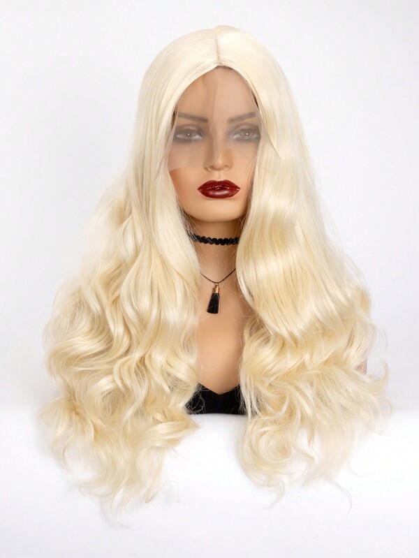 Long Honey Blonde Synthetic Water Body Waves Wigs For Women | SHEIN USA