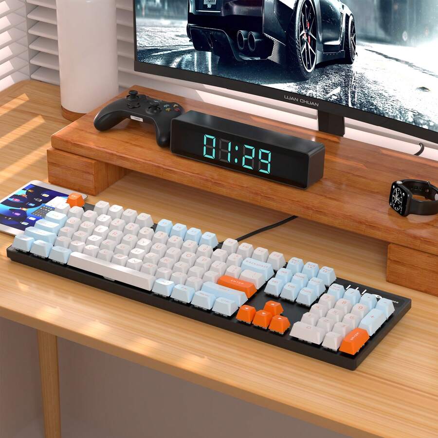 MageGee PBT Glossy Keycaps 150 Keys Color Blocking Customized ASA Height Keycaps Profile Custom ...