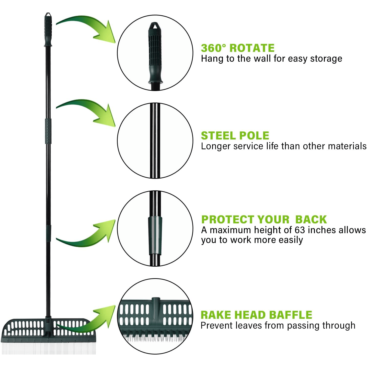 Artificial Turf Rake, 2IN1 Turf rake for Outdoors, Lawn, Carpet, Shrub ...
