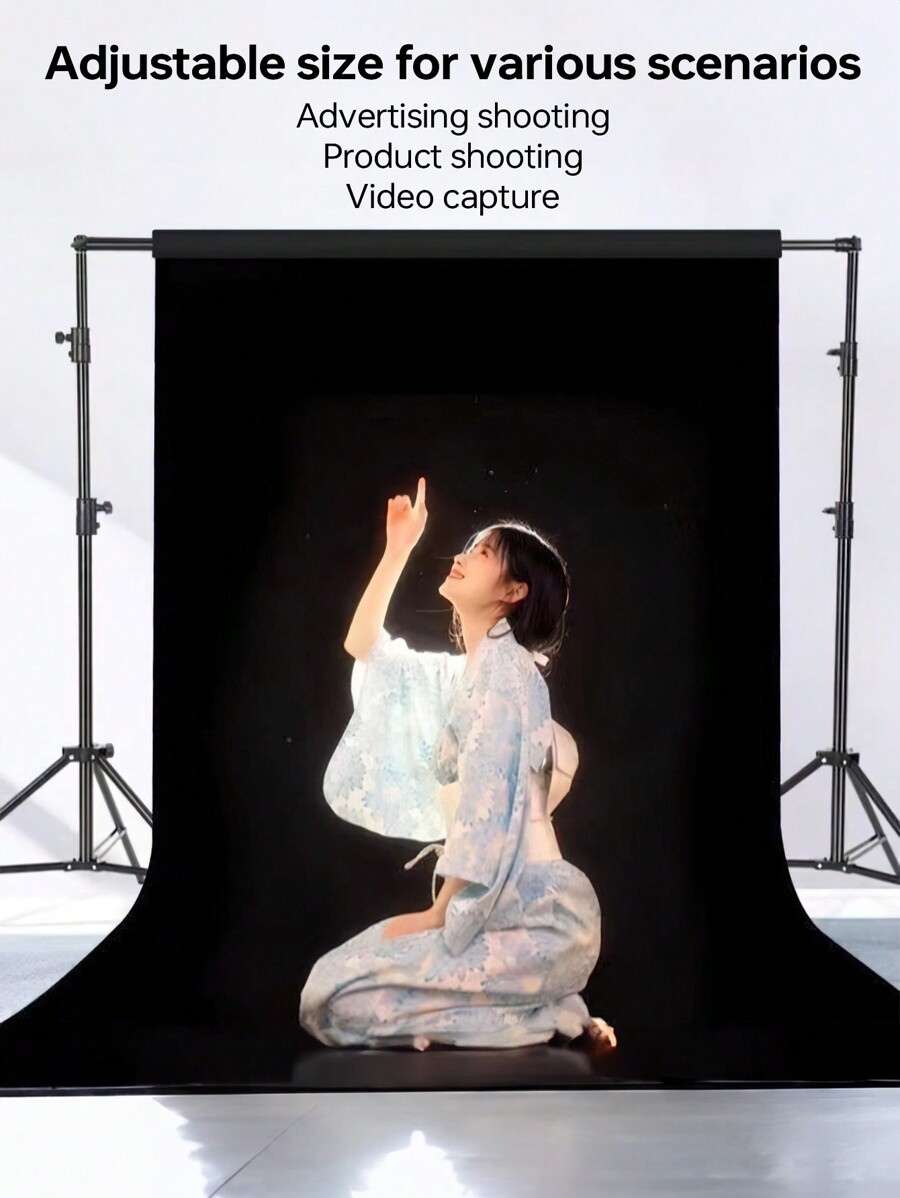 Adjustable Black Photography Backdrop Stand, Without Backdrop Cloth ...