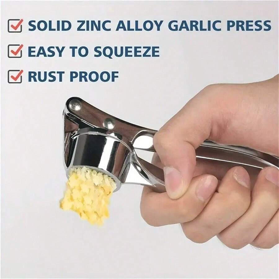 1 Piece Metal Garlic Press Manually Crusher Handheld Ginger Kitchen ...