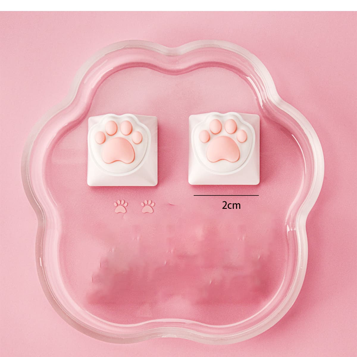 1pc Créatif Rose Chat Patte Keycap Clavier Mécanique Unique Silicone ...