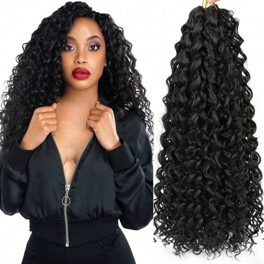 Synthetic Ocean Wave Curly Crochet Braids Gogo Curl Water Wave Braiding ...