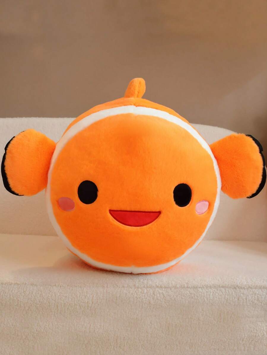 Bobbybear 1pc Extra Large Cute Fluffy Clown Fish Plush Toy, Underwater ...
