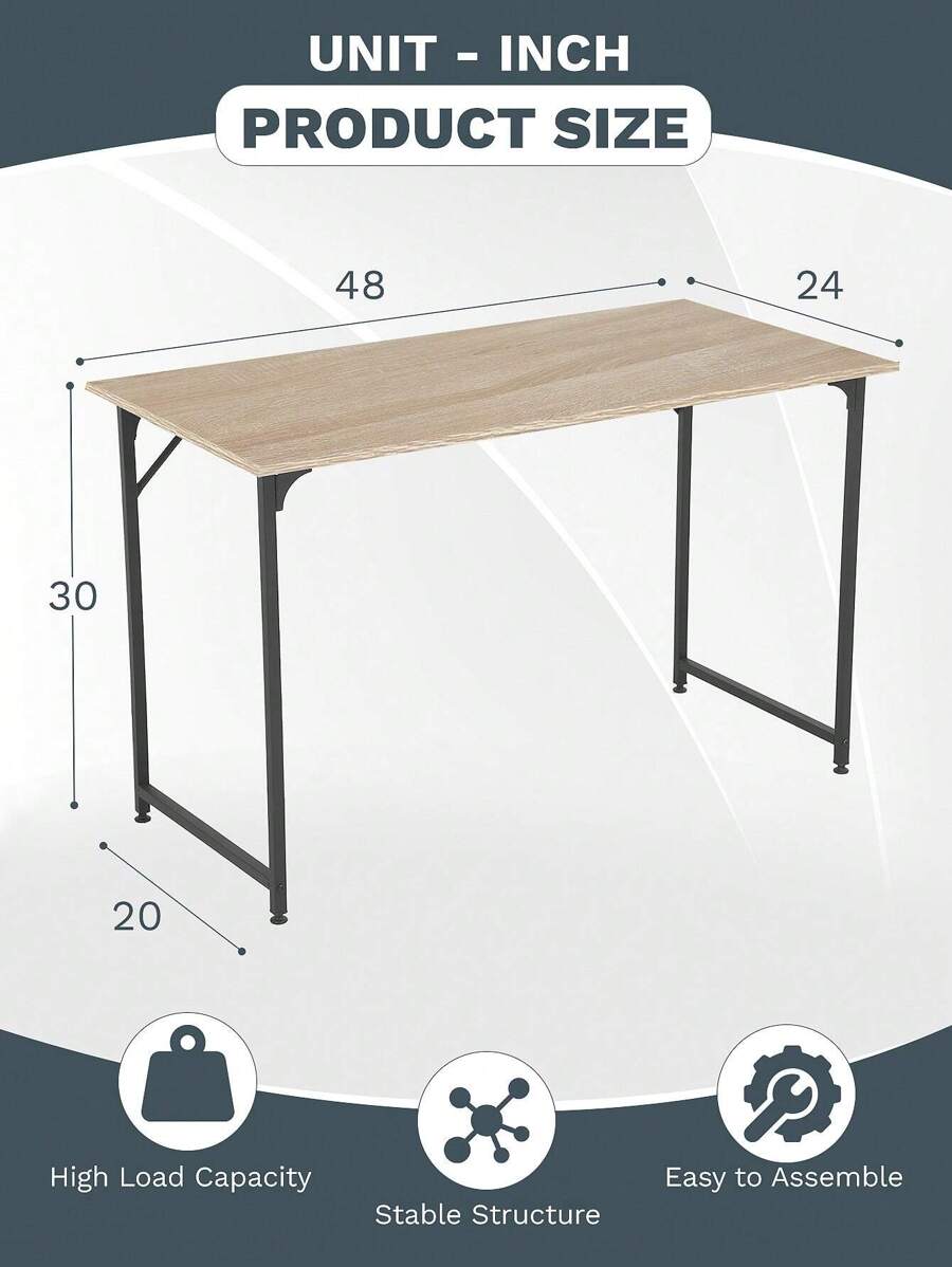 PayLessHere Computer Desk 47 Inch Length Study Writing Table ...