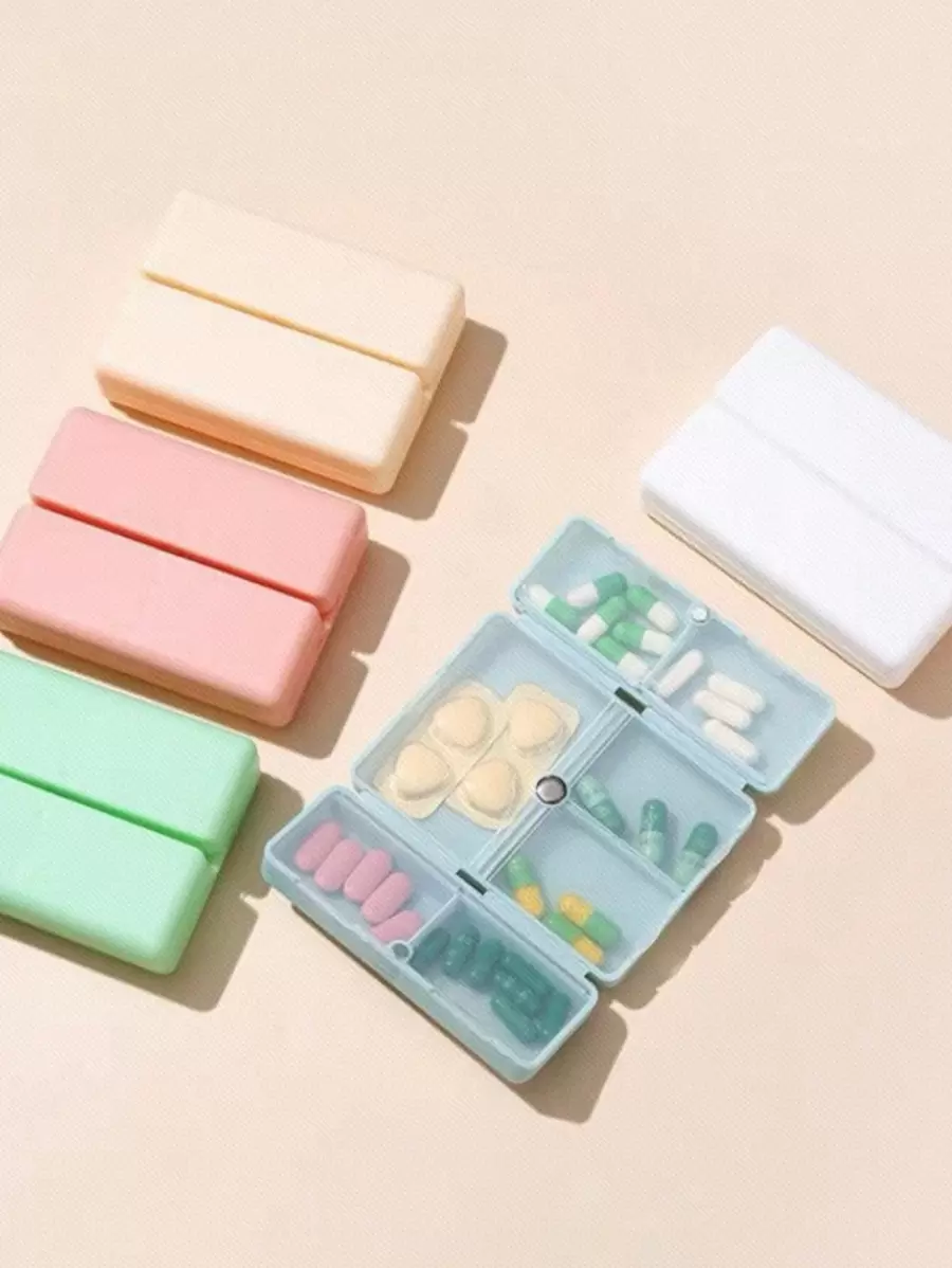 Portable Travel 7-Compartment Pill Box Case With Magnetic Closure For ...