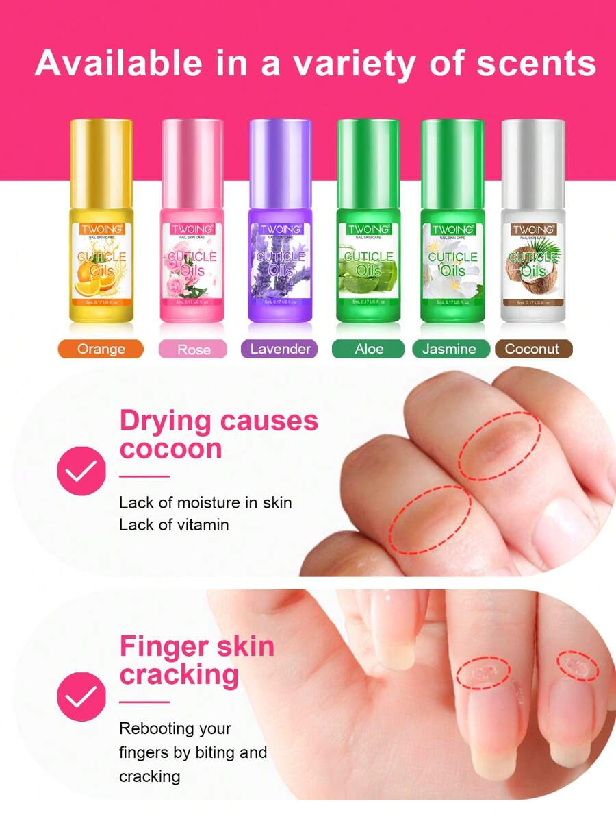 5ml Rose Cuticle Oil, Natural Nutrient Oil Enriched With Jojoba Oil ...