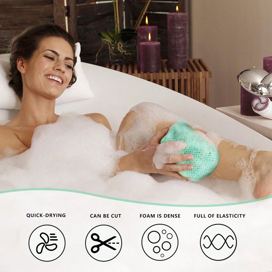 5 Pieces African Body Exfoliating Net Long Bath Sponge African Body ...