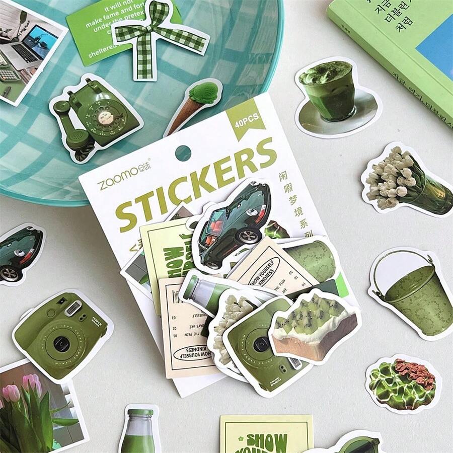 40 Cute Cartoon Stickers, Multi-Purpose Decorative Stickers For Luggage ...