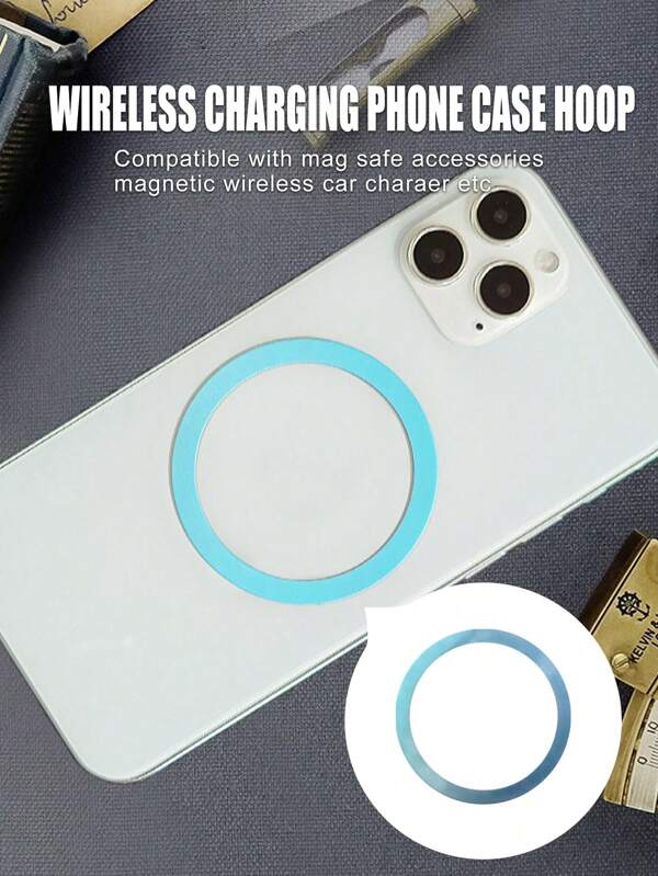 Magsafe Wireless Charger Round Magnetic Disc Blue-1pc | SHEIN EUR