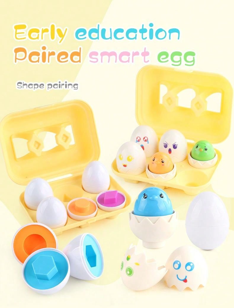 1box Matched Egg Twisty Toy - Eggs For Kids To Learn Colors, Shapes ...