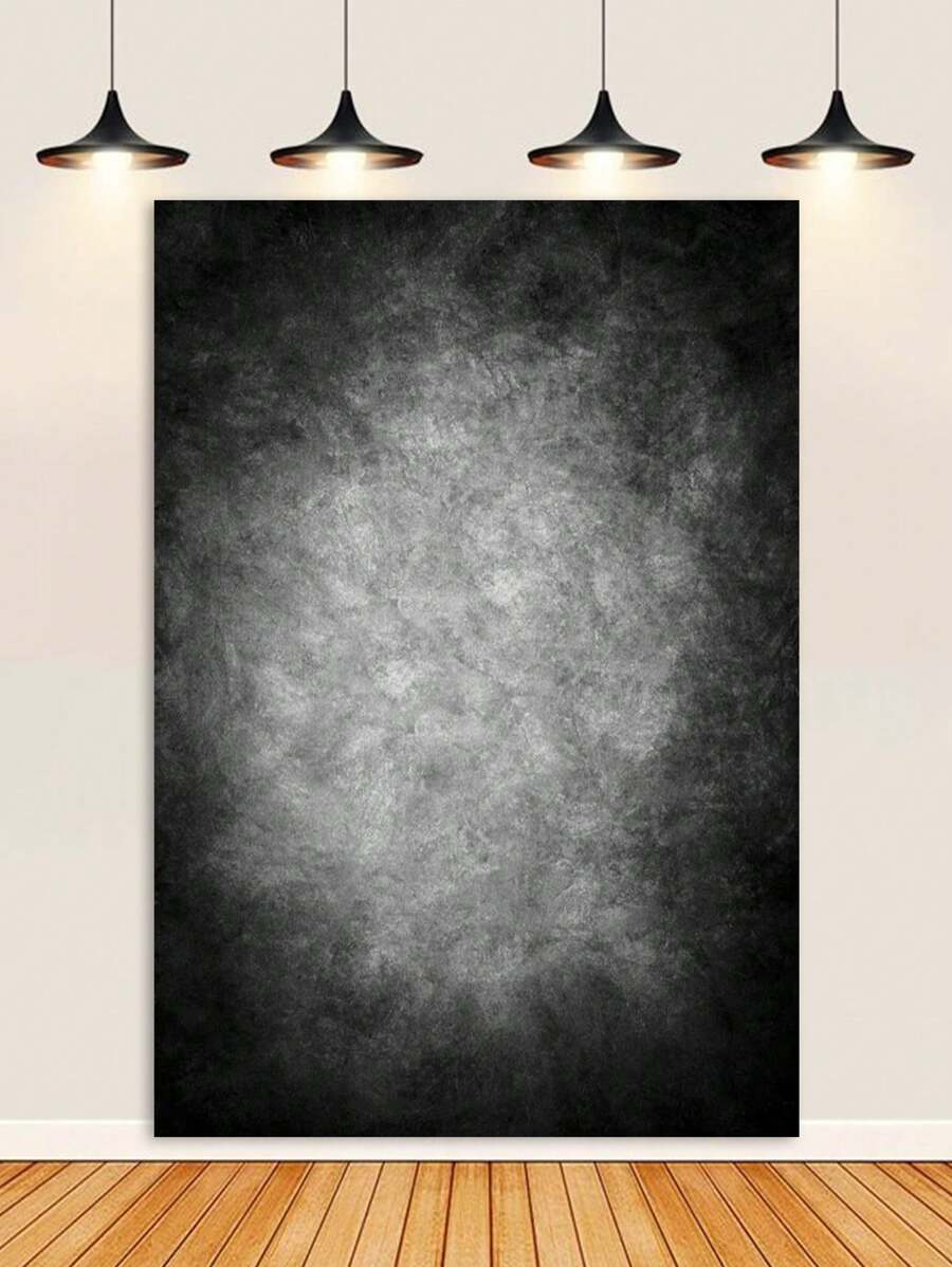 1pc Mottled Black Color Gradual Change Photography Backdrop, Dark Tone ...