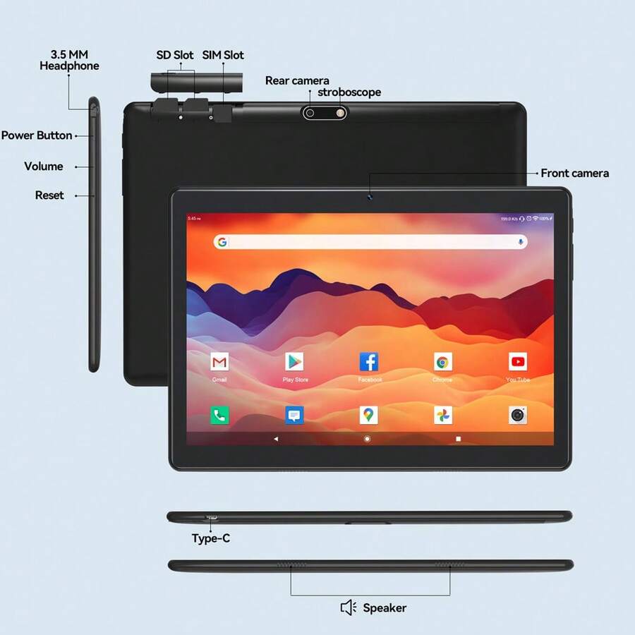 Android Tablet 2023 Newest 10 Inch Tablets with 4GB RAM +64GB ROM ...