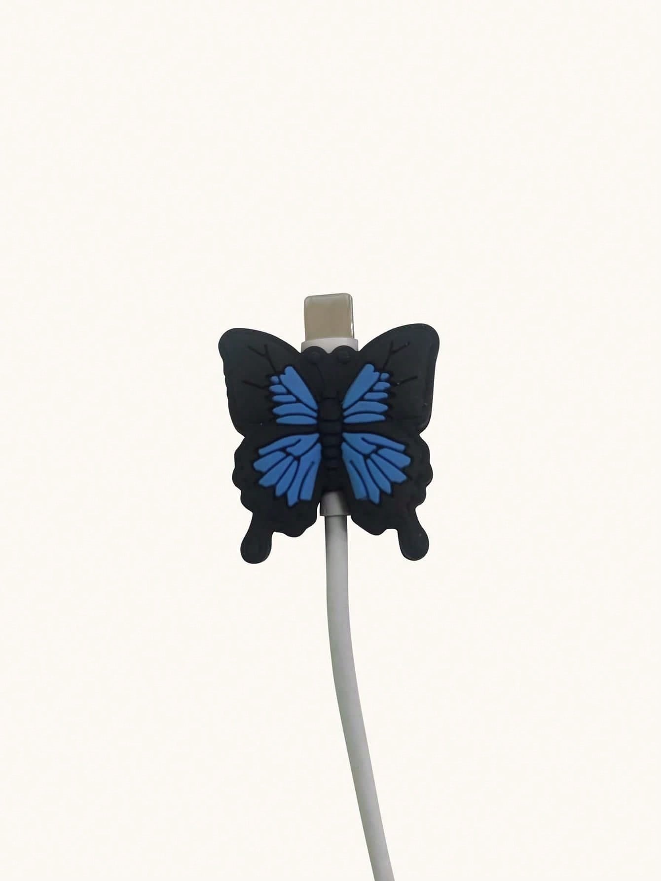 Butterfly Data Cable Protector, 3d Silicone Cartoon Apple Phone Charger ...