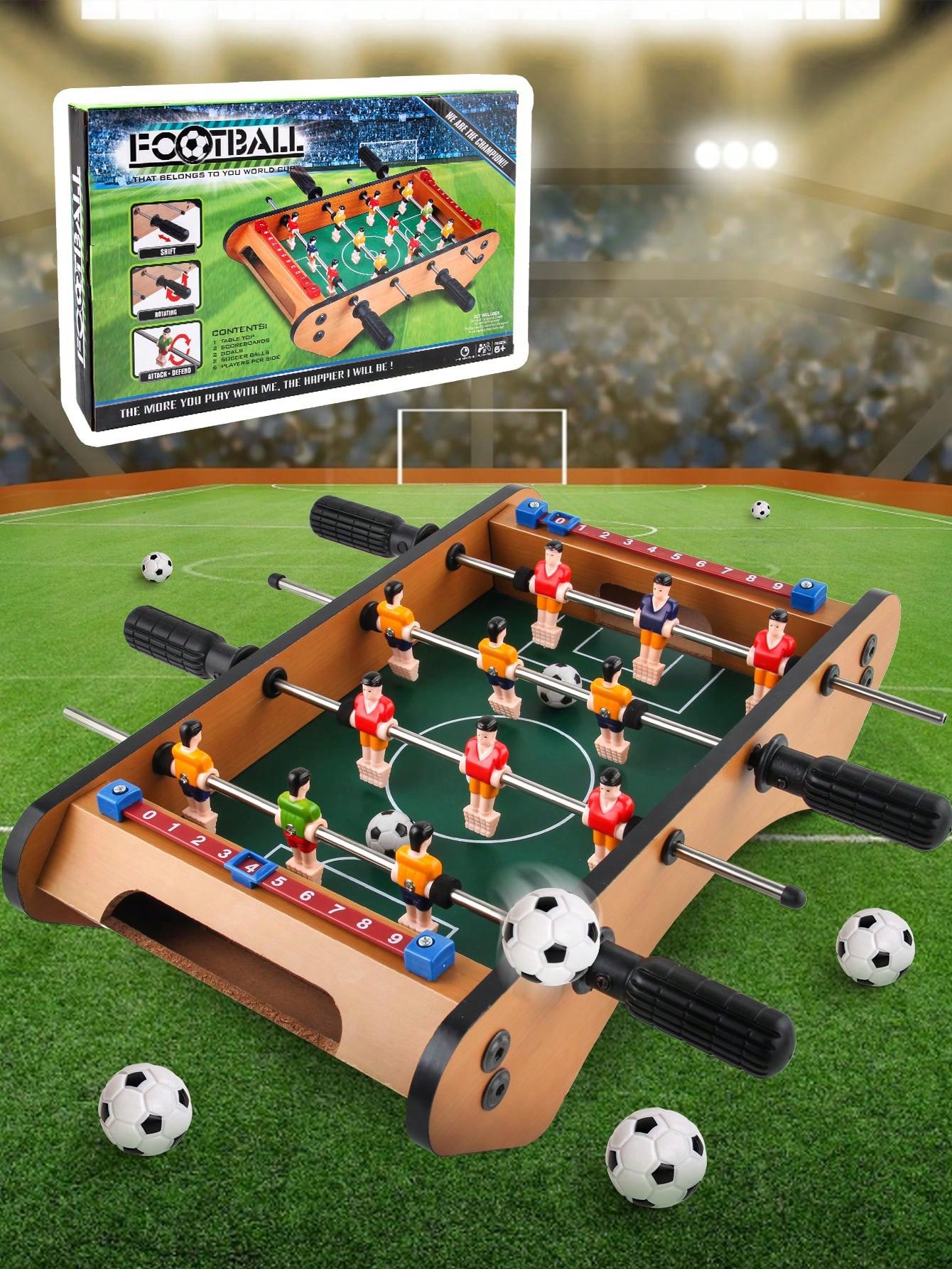 Jeu De Table De Football Pour Match Interactif De Soirée, 4 Rangées ...