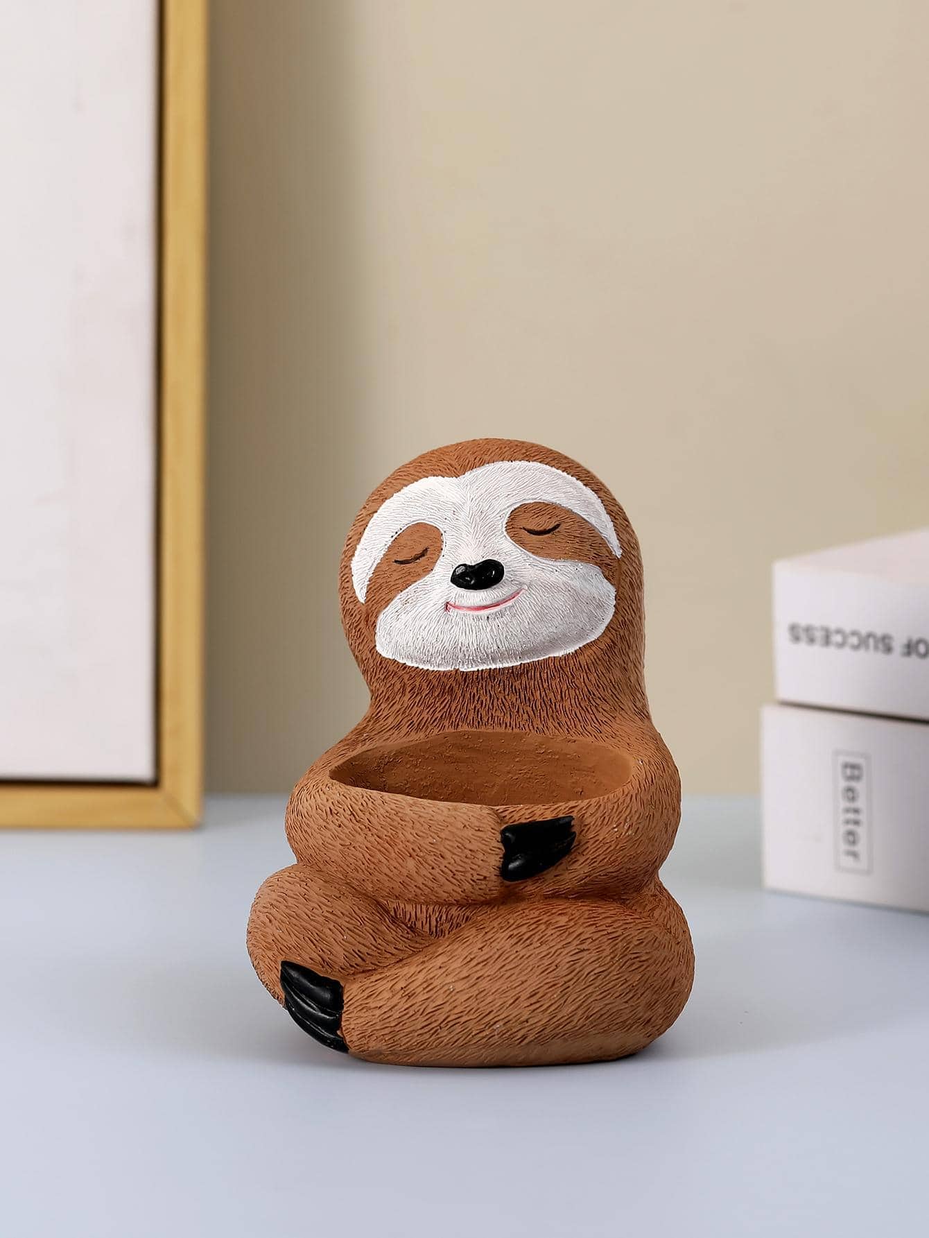 1pc Creative Resin Sloth Flower Pot For Succulent Plants, Decorative ...