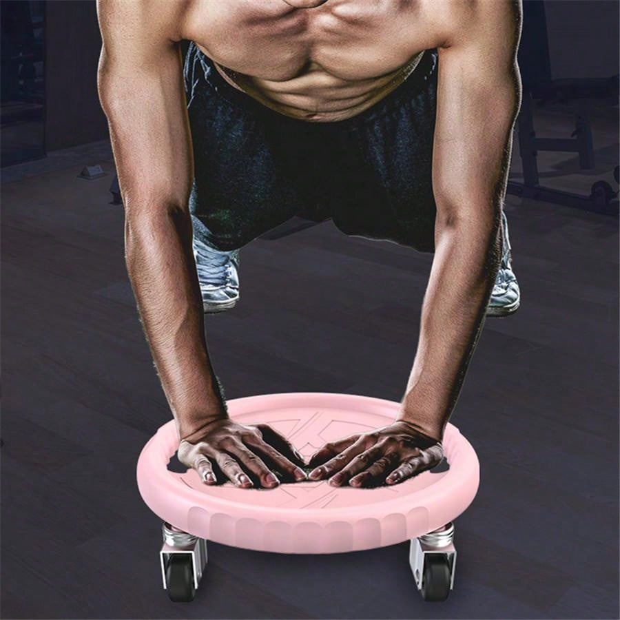 Abdominal Muscle Disc Plate Fitness Roll 4-Wheel Roller Sliding ...