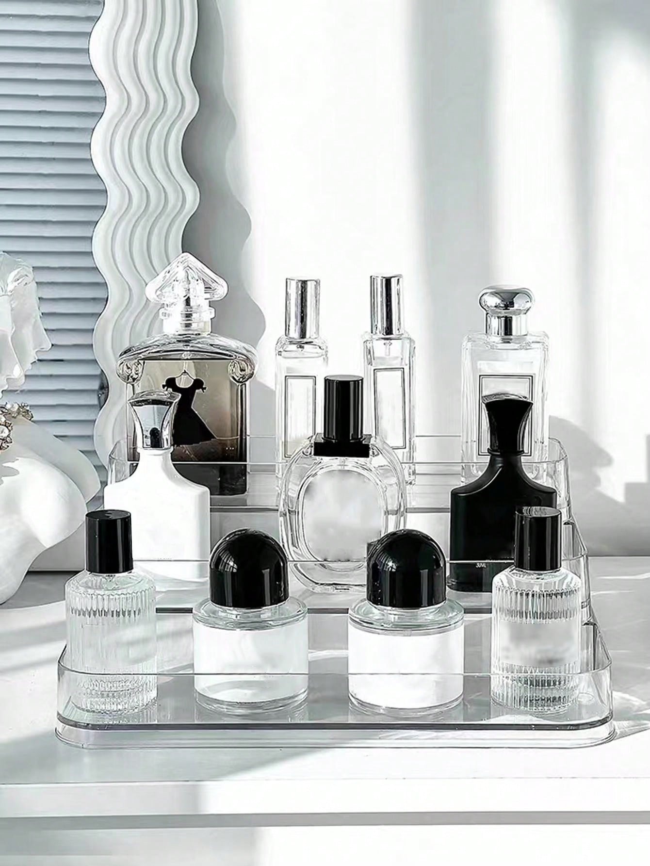 Perfume Storage Holder Box Clear Display Shelf For Cosmetics And ...
