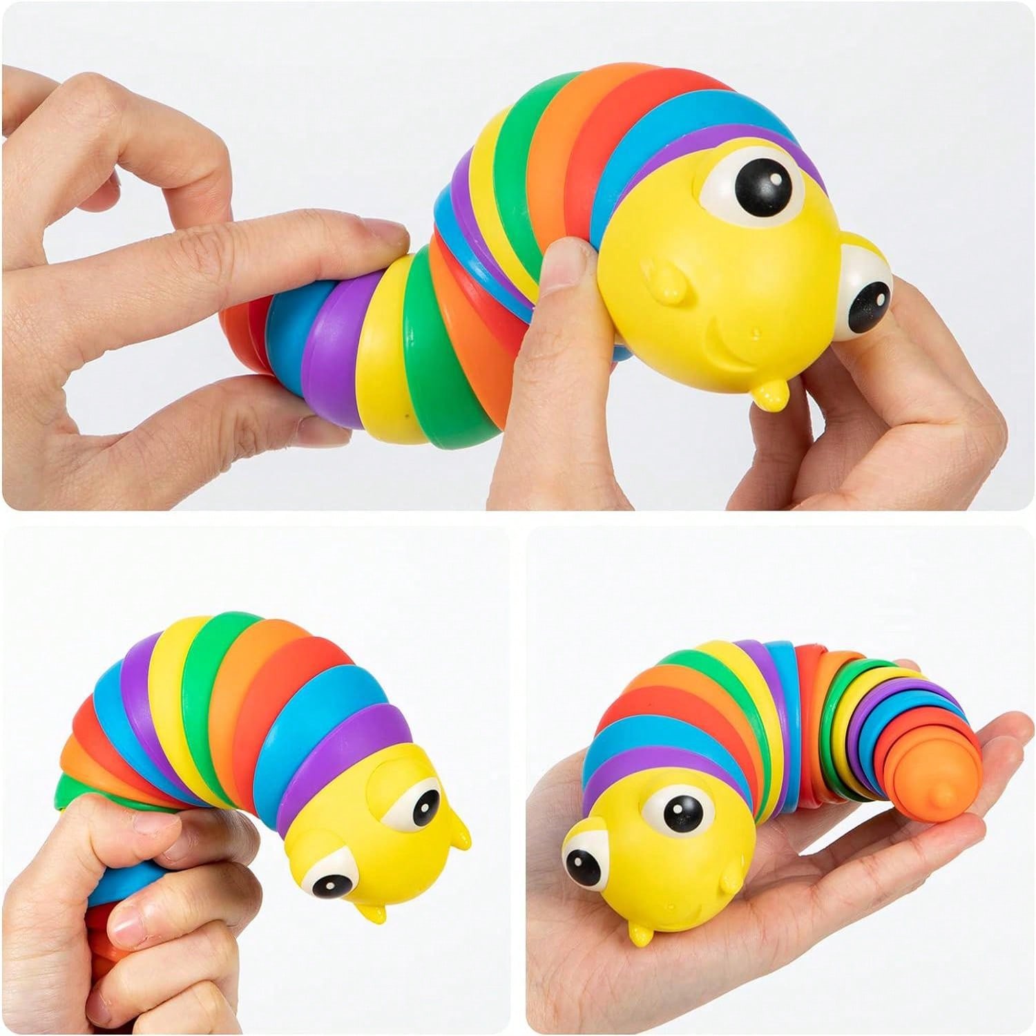 Navidad Sensorial Fidget Gusano Juguetes Alivio Anti-ansiedad ...