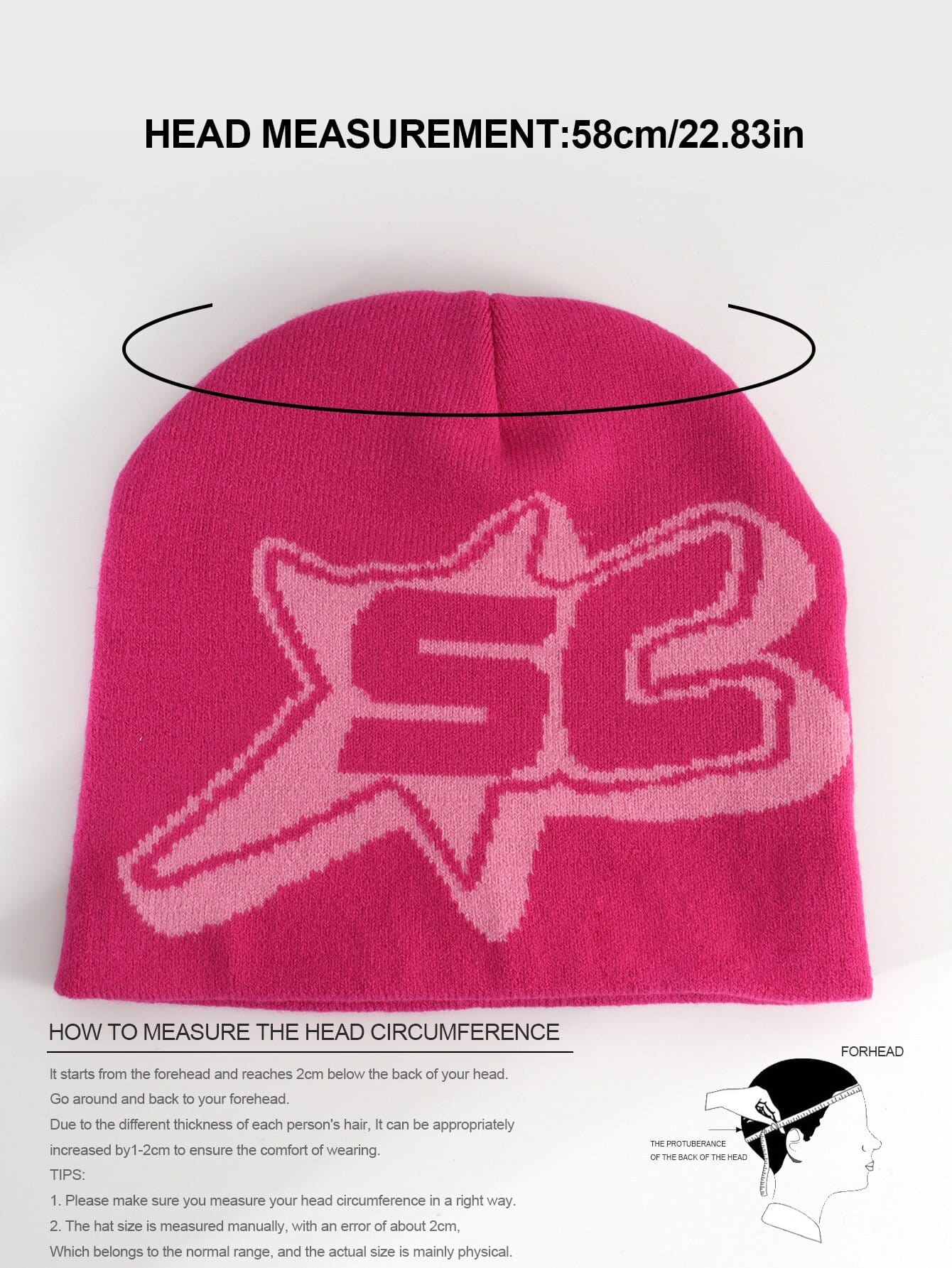 1pc Y2k Styles Gothic Sc Jacquard Knit Hat Warm & Stylish Hip-Hop Cap ...