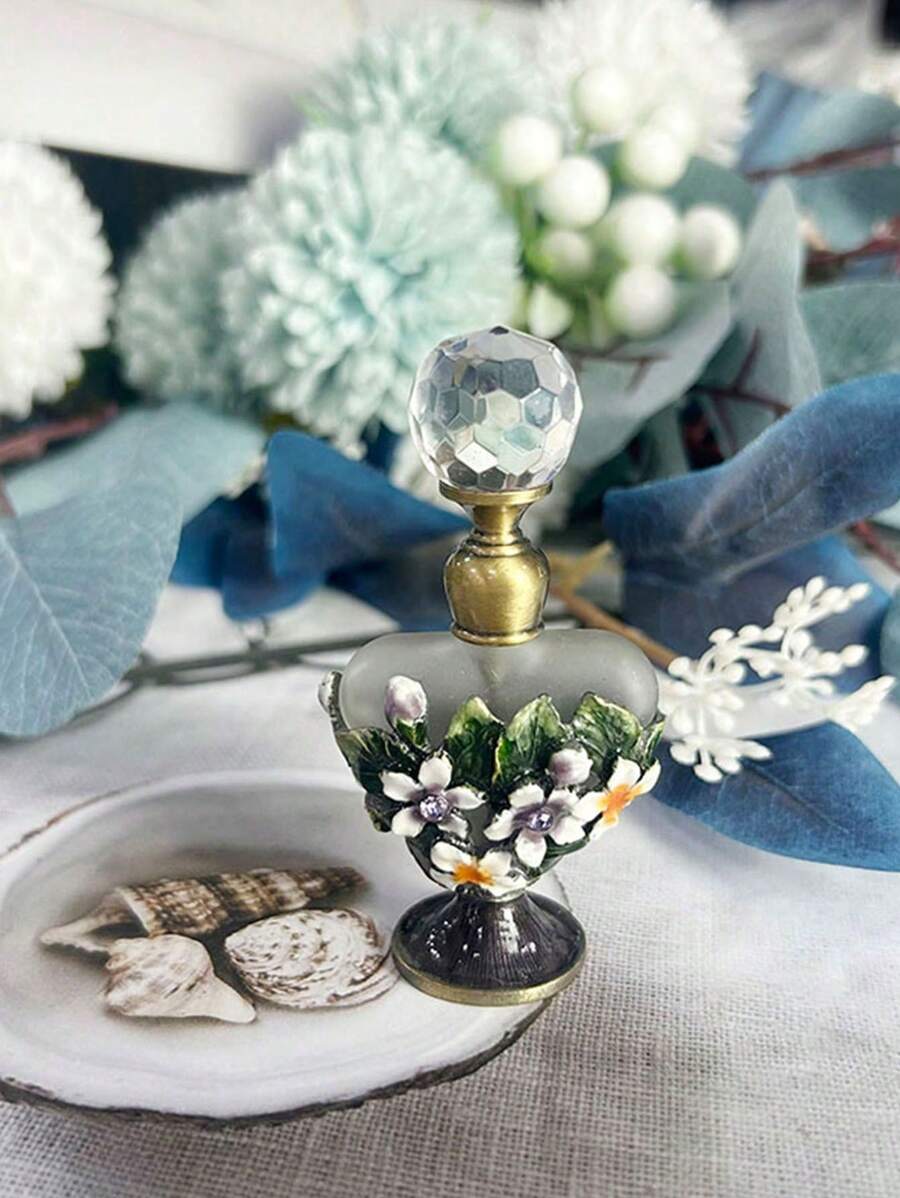 5ml Classic Retro style retro Flower enamel Dot Drill Perfume Essential ...