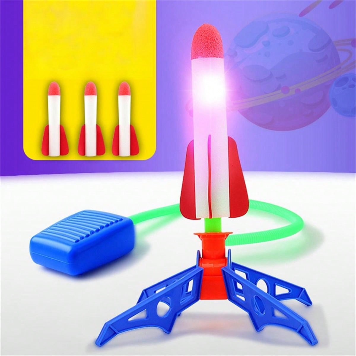 1pc Rocket Kit Featuring Light-up Rocket, Adjustable Launch Stand And 3 ...
